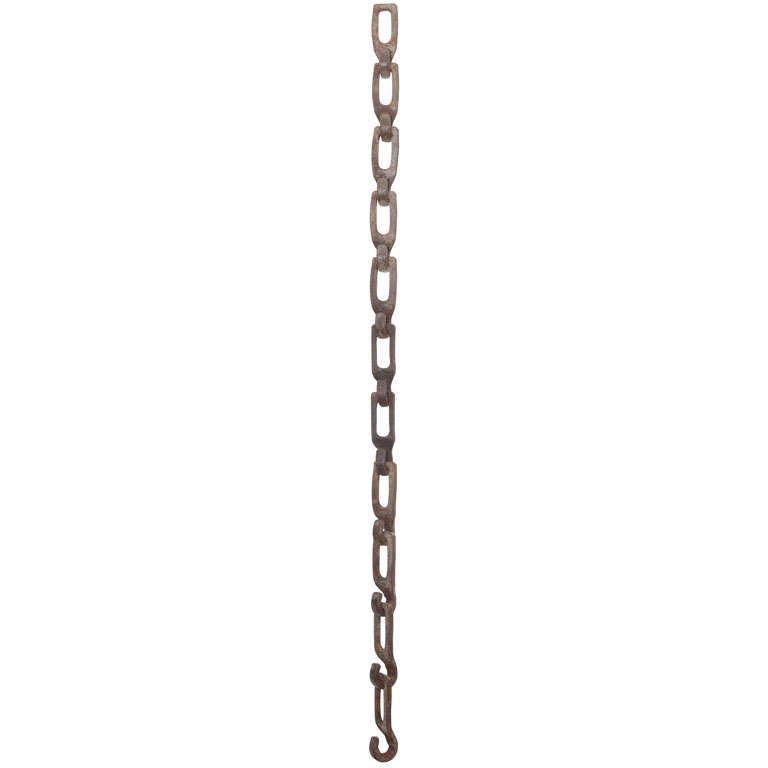 USA Industrial Iron Link Chain For Sale at 1stDibs