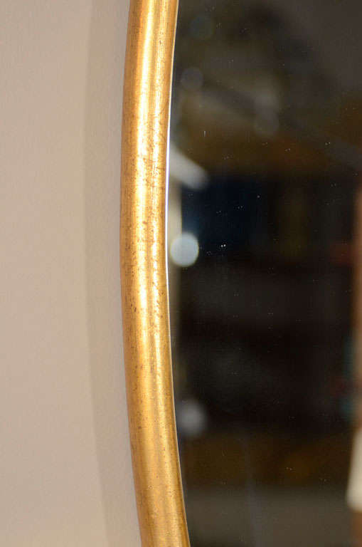 Gold Elongated Oval Wall Mirror at 1stDibs | elongated oval mirror ...