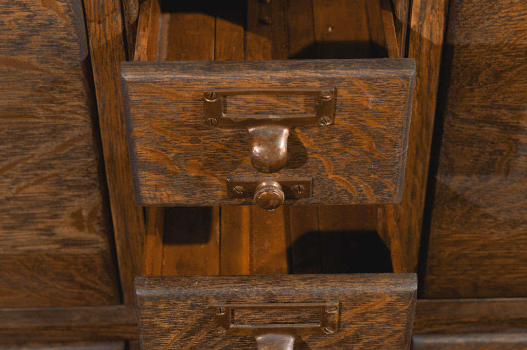 Oak Multi Drawer/Purpose File Cabinet at 1stDibs