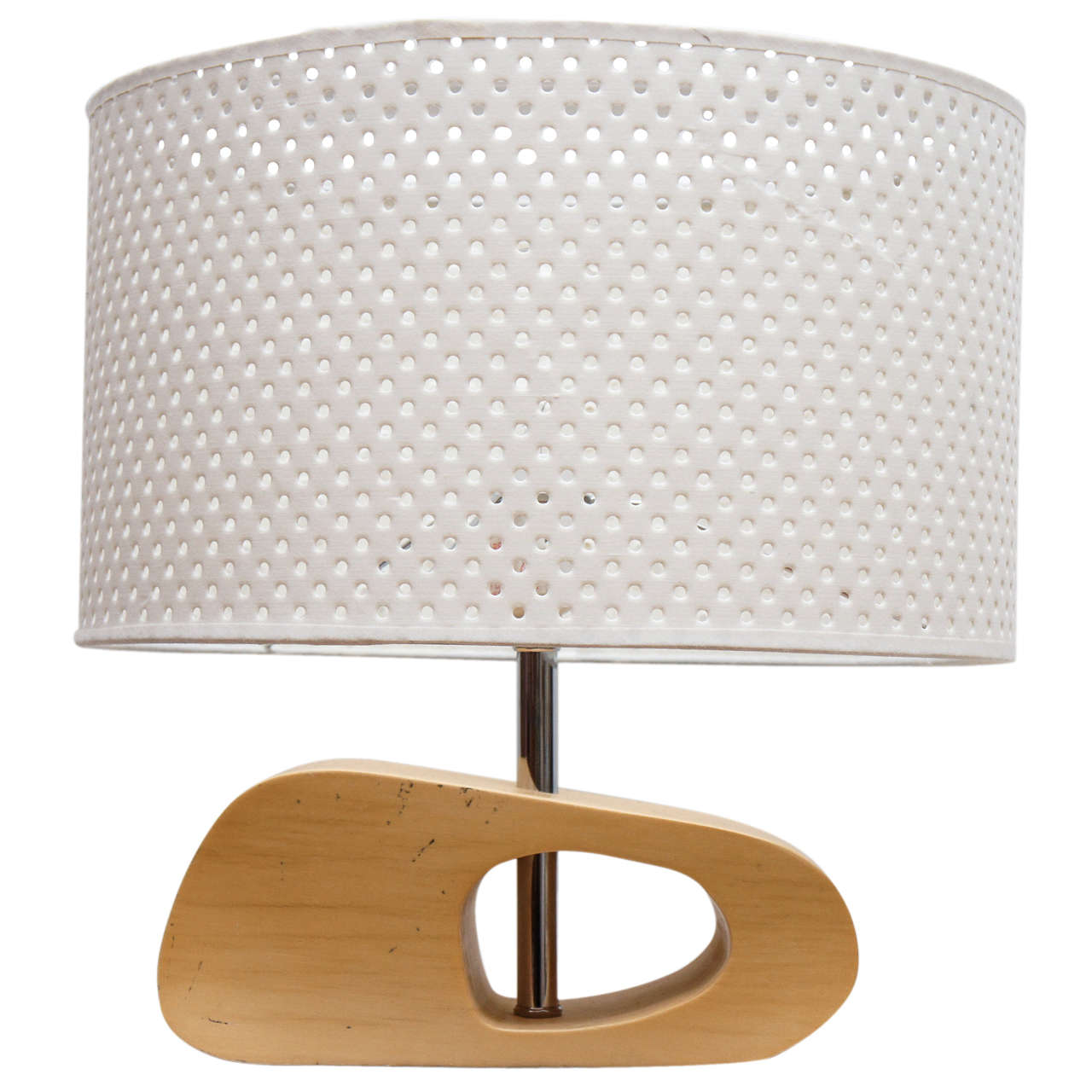 Table Lamp with Perforated Shade at 1stDibs | perforated table lamp