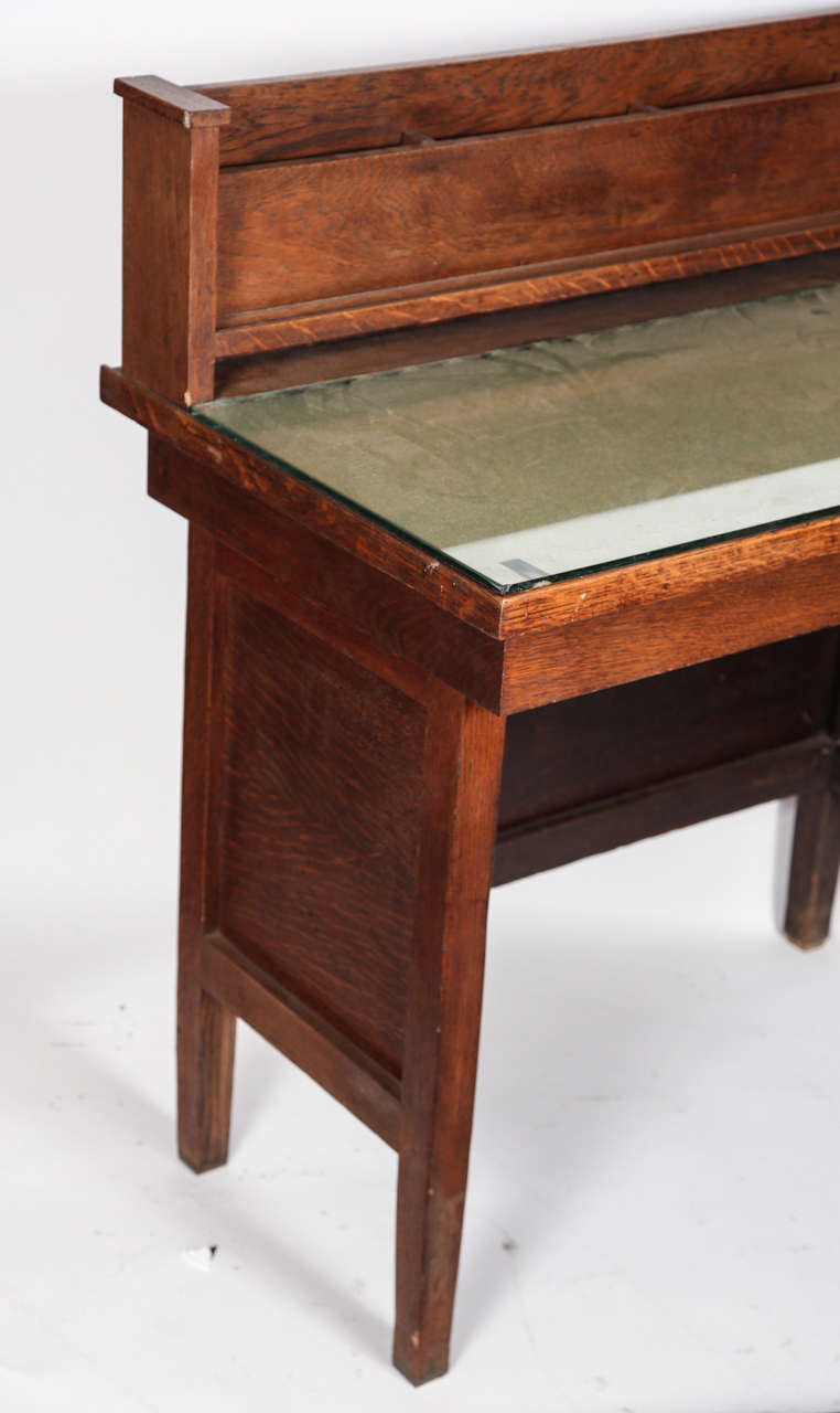 1800s Wooden Bank Table with Pigeon Holes and Pencil Tray at 1stDibs ...
