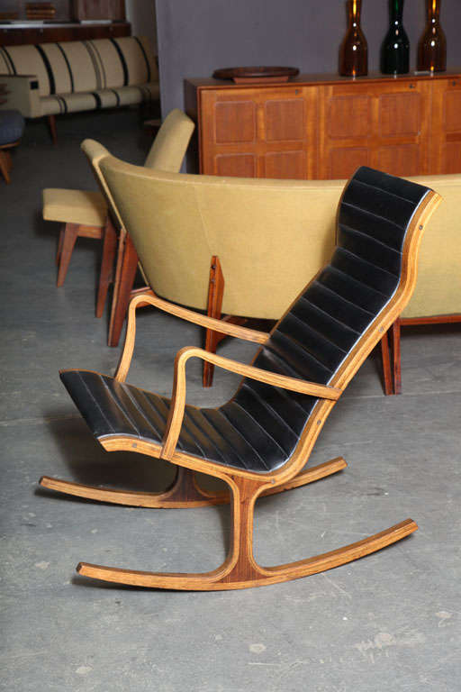 Vintage Japanese Rocking Chair by Kosuga at 1stDibs