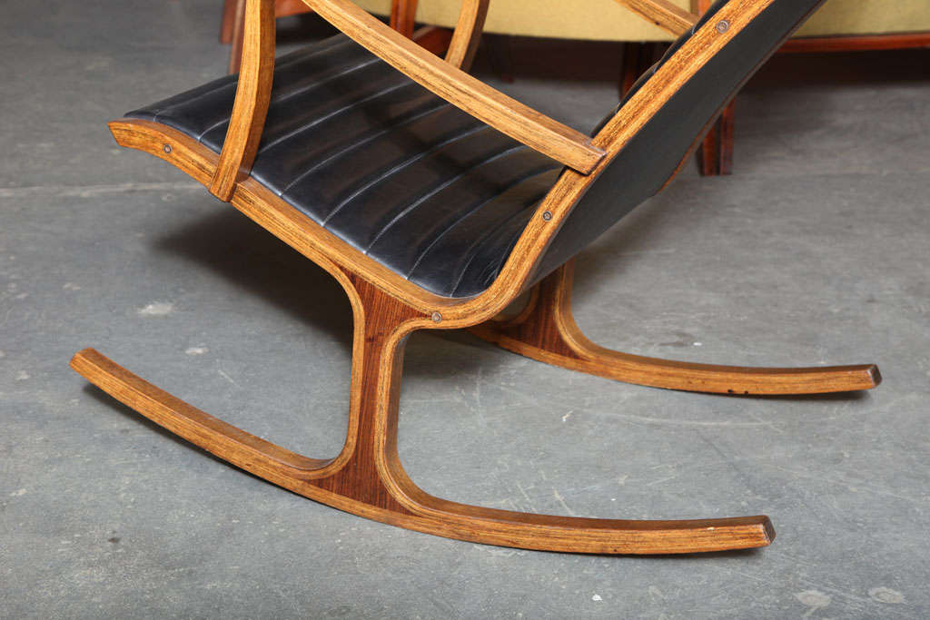 Vintage Japanese Rocking Chair by Kosuga at 1stDibs