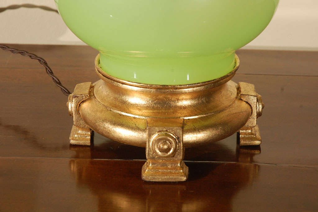 Lime Green Opaline Lamp For Sale at 1stDibs | lime green lamp, opaline ...