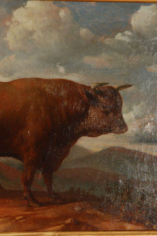 Rare 18th Century Italian Bull Paintings For Sale at 1stDibs