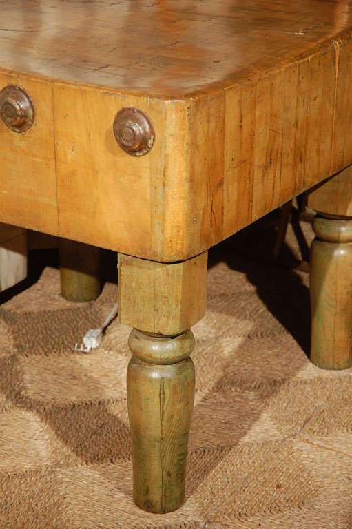 Late 19th Century French Oak Butcher Block Table. at 1stDibs | antique ...