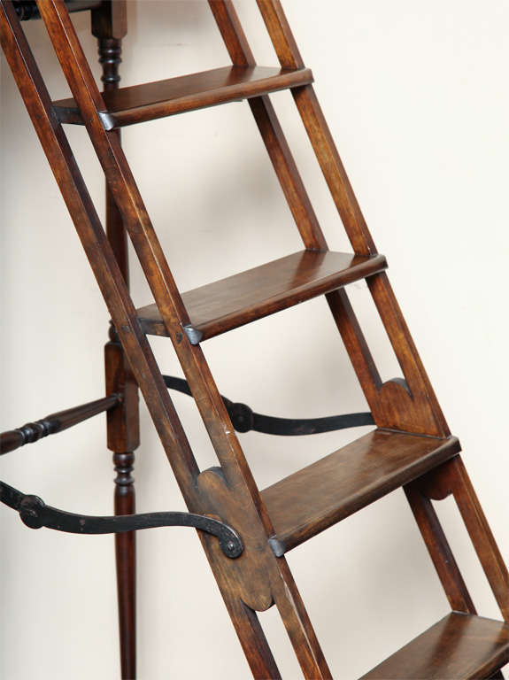 Library Ladder With A Book Rest at 1stDibs