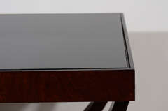 Art Deco Streamline Cocktail Table with "U" Shaped Pedestal Base at 1stdibs