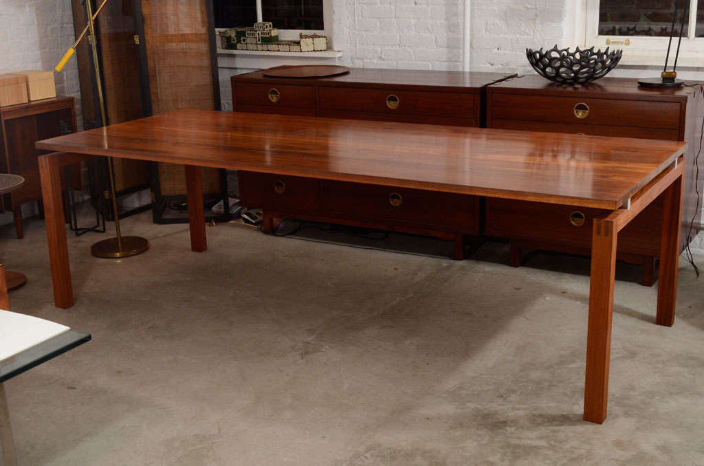 Solid walnut dining table by Strand + Hvass at 1stDibs