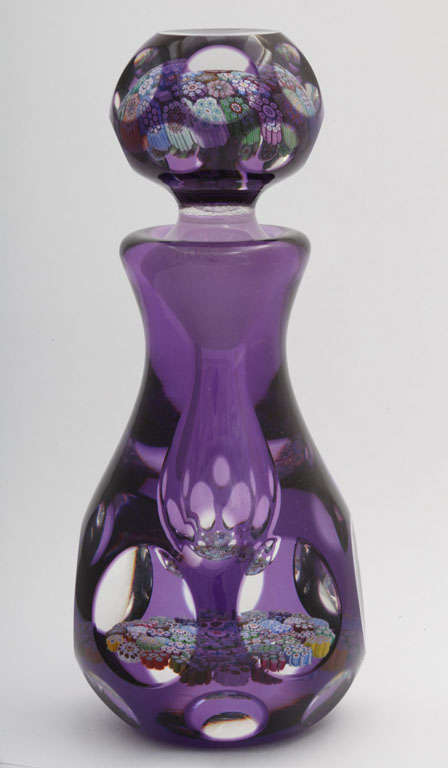 Peter McDougall Purple Overlay Scent Bottle For Sale at 1stDibs