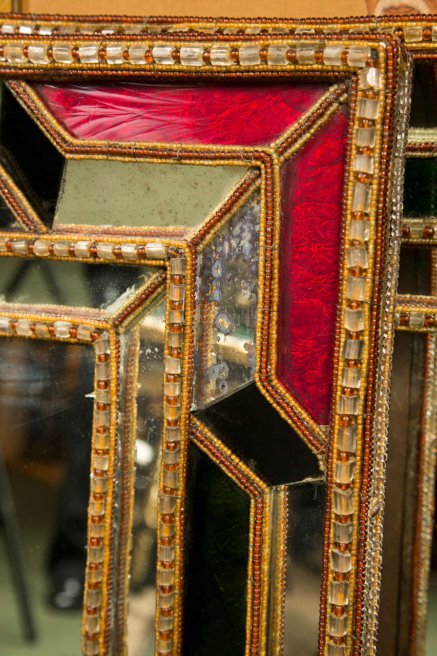 Faceted Foil Back Mirrors at 1stDibs