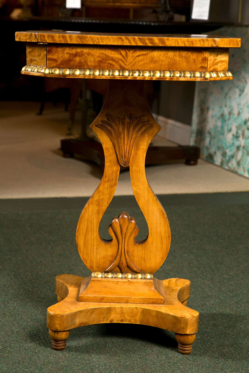 Lyre Form Side Table For Sale at 1stDibs