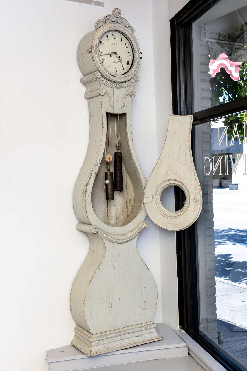 Antique Swedish Painted Mora Clock Early 19th Century at 1stDibs