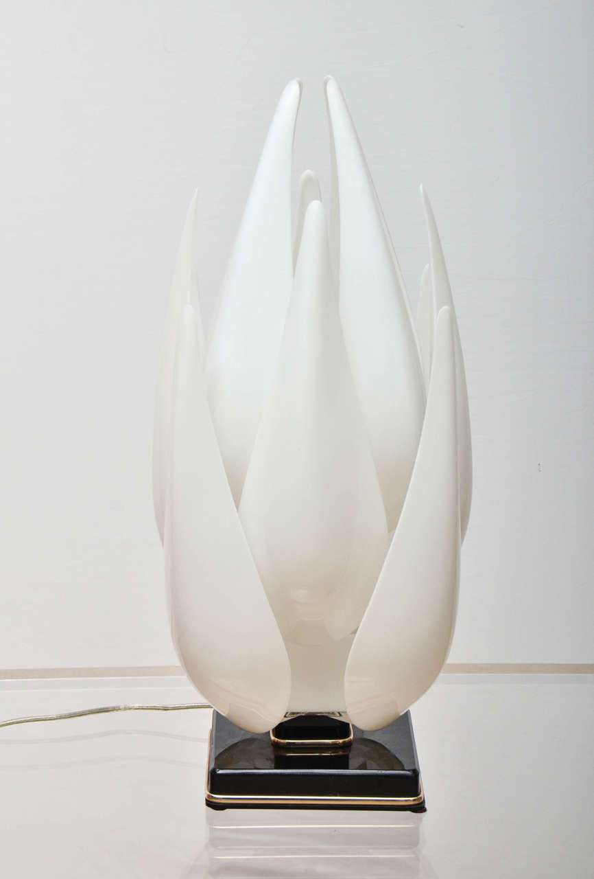 Rougier Acrylic Tulip Petal Lamp For Sale at 1stDibs