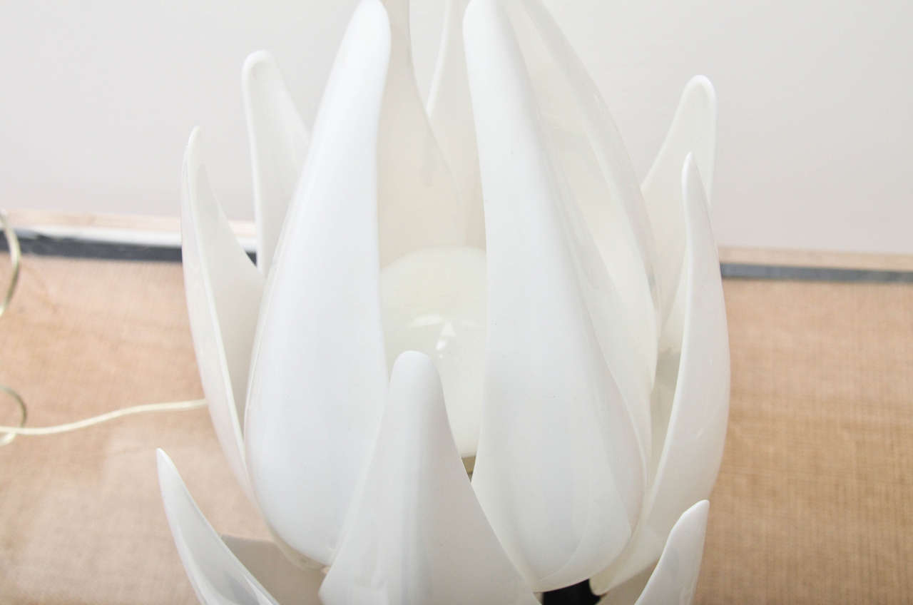 Rougier Acrylic Tulip Petal Lamp For Sale at 1stDibs