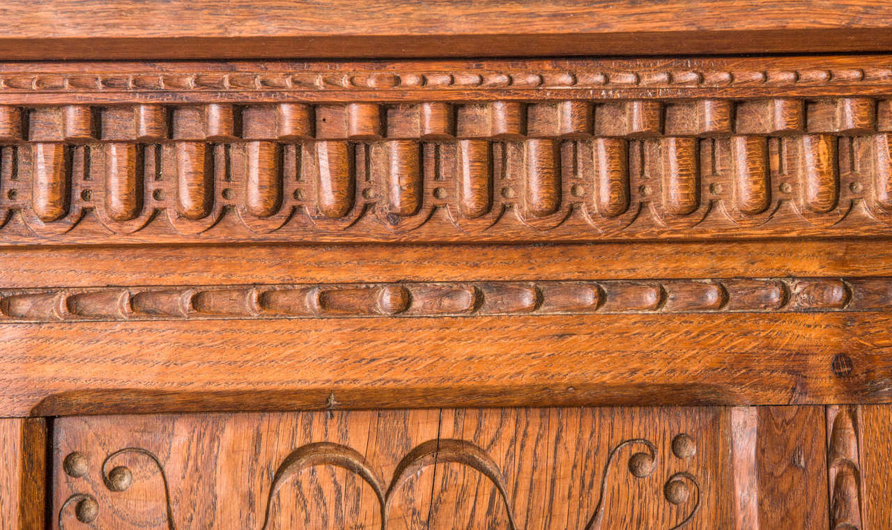 Early and Rare Robert “Mouseman” Thompson Oak Fireplace at 1stDibs