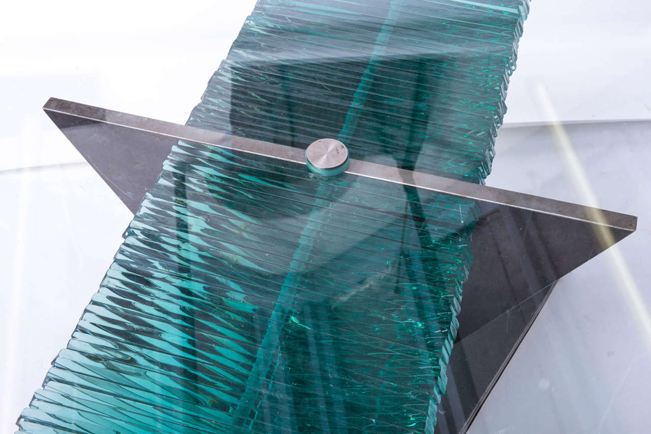 Danny Lane coffee table, steel and glass, England circa 1980 at 1stDibs ...
