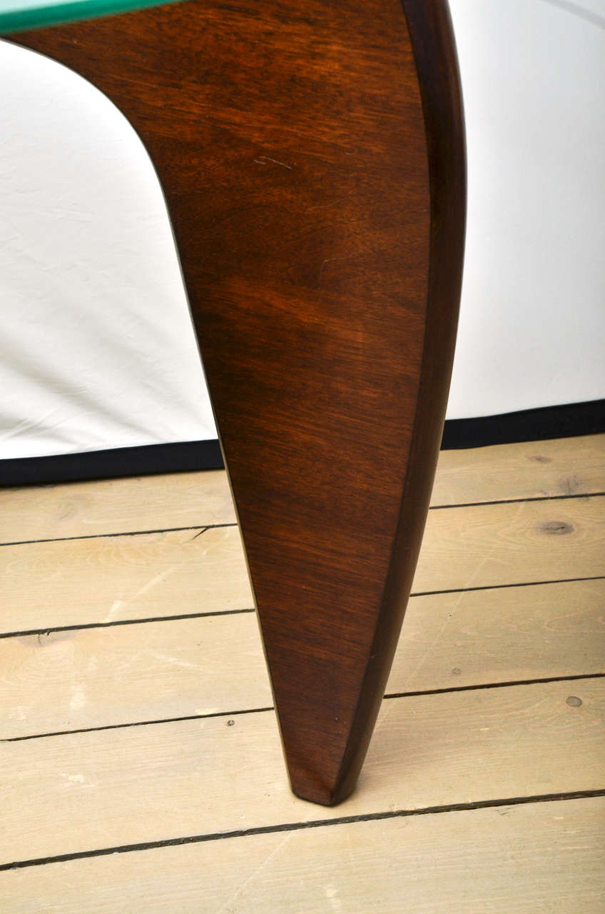 Pair of Wood Base Glass Triangular Top Tables at 1stDibs | noguchi ...