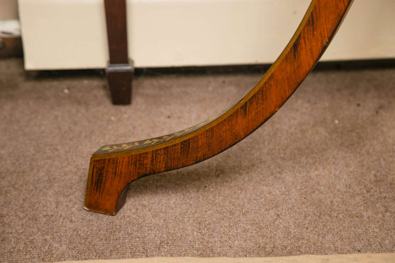 Hand-Painted Round Side Table For Sale at 1stDibs | painted round table ...