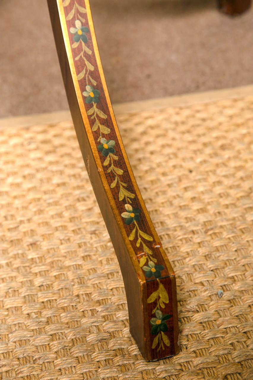 Hand-Painted Round Side Table For Sale at 1stDibs | painted round table ...