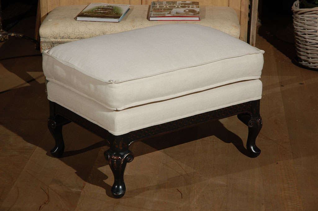 Custom Chinoiserie Ottoman at 1stDibs