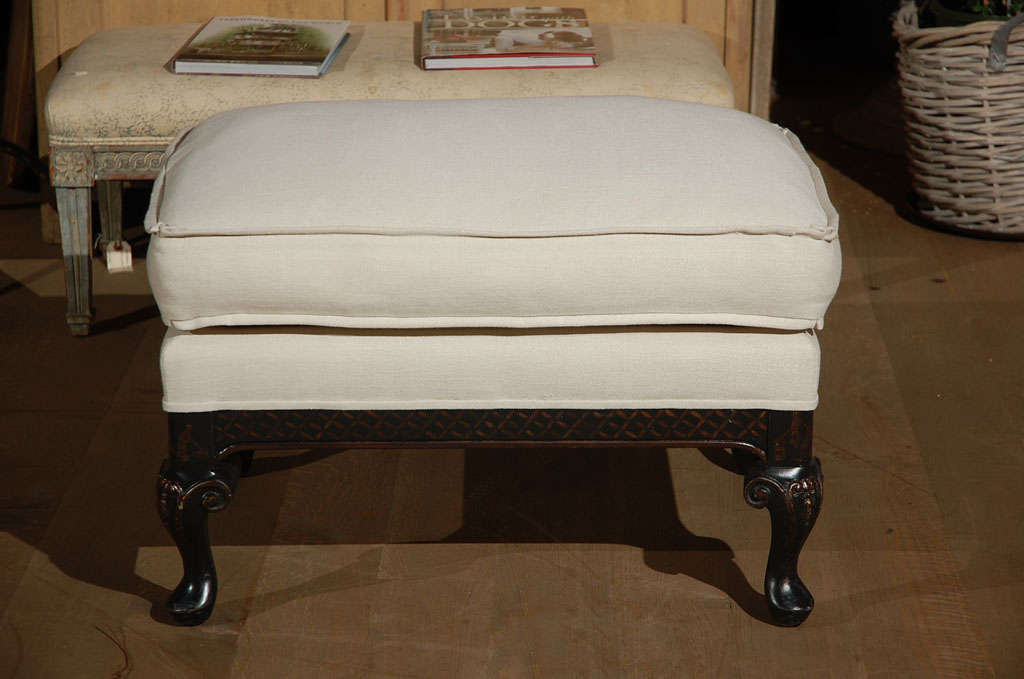 Custom Chinoiserie Ottoman at 1stDibs