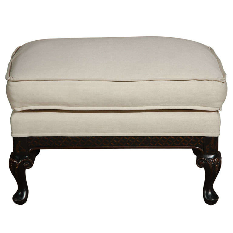 Custom Chinoiserie Ottoman at 1stDibs