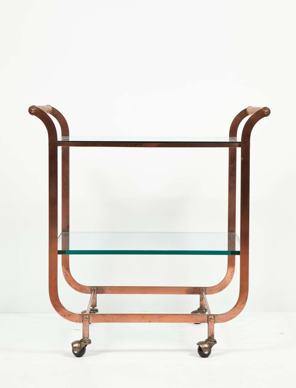 Saturday Sale, Art Deco Copper Bar Cart in the Style of Carl Aubock at ...