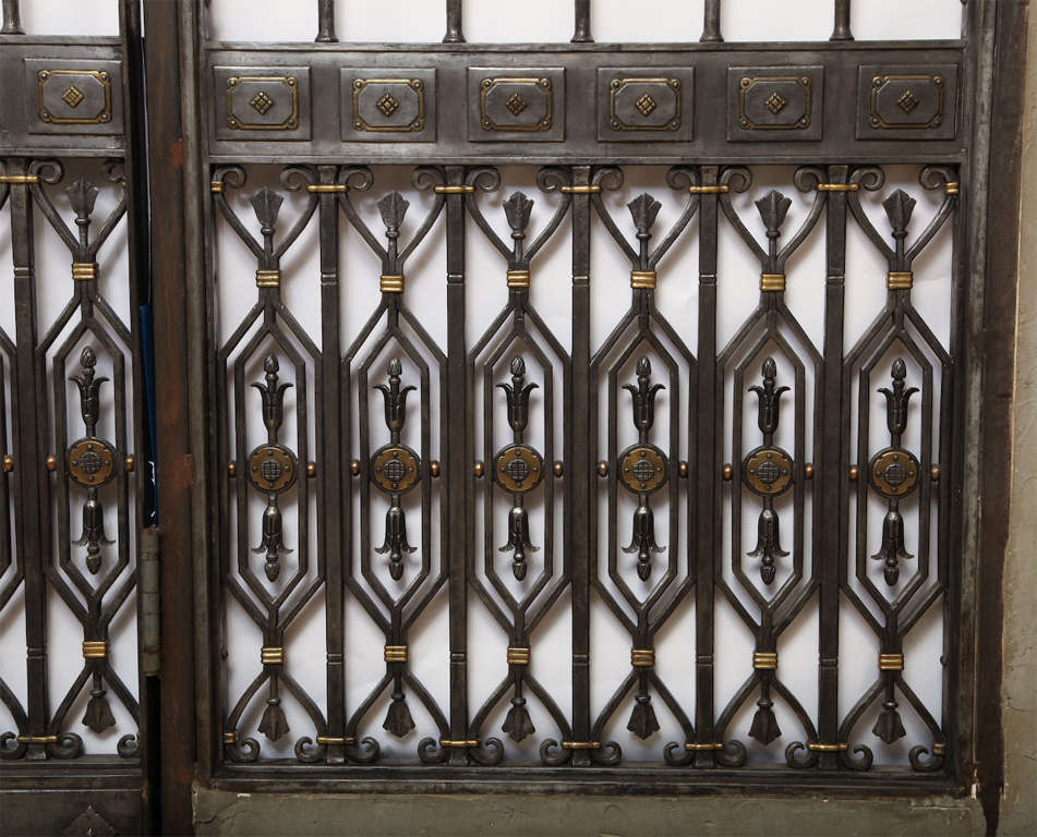 Monumental Oscar B Bach Gates from Bank of NY and Trust Co. at 1stDibs