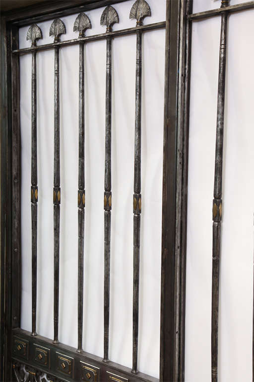 Monumental Oscar B Bach Gates from Bank of NY and Trust Co. at 1stDibs