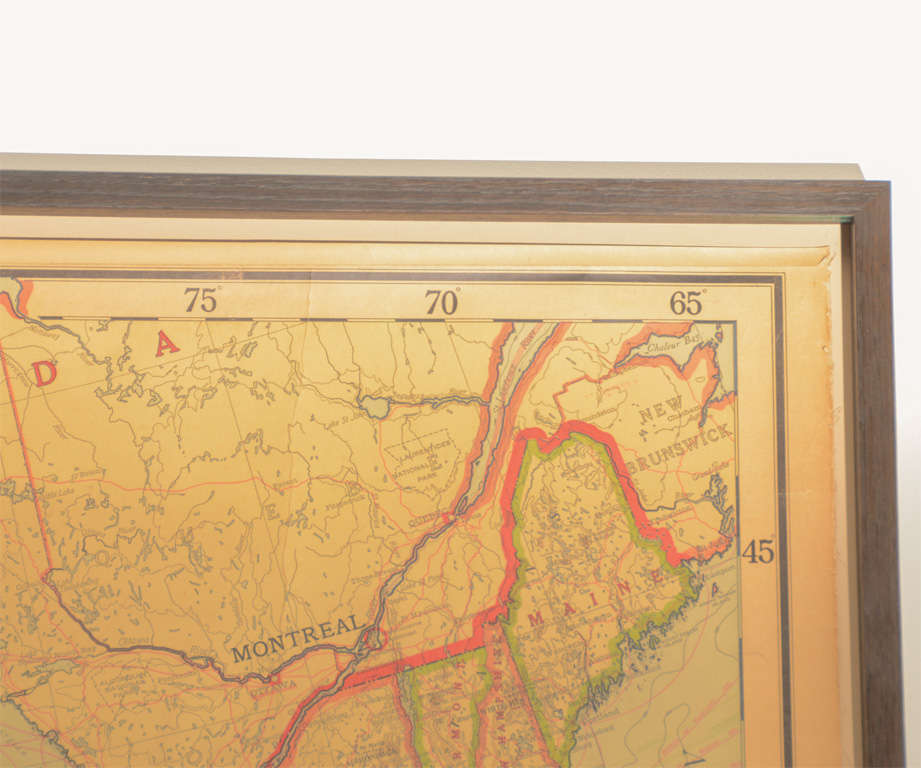 Framed Rand McNally Political Wall Map by J. Paul Goode at 1stDibs ...