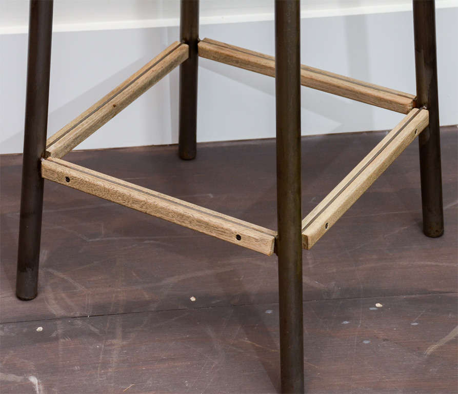 Natural Oak and Steel Buell Stool For Sale at 1stDibs | buell stools