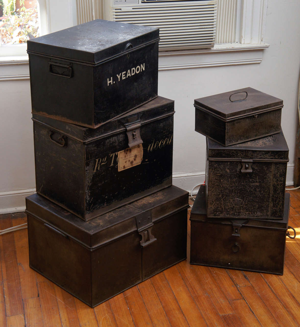 Collection of English Metal Deed Boxes at 1stDibs