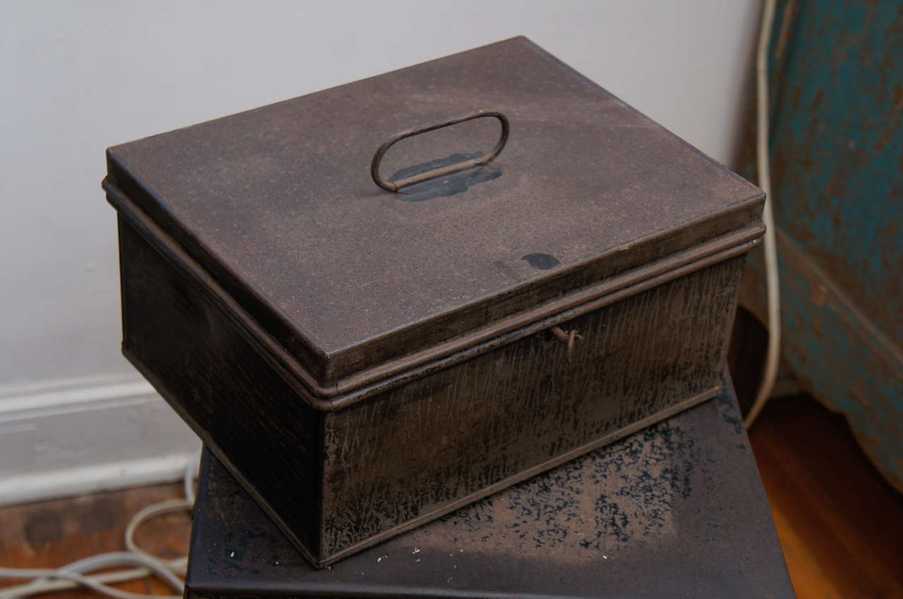 Collection of English Metal Deed Boxes at 1stDibs