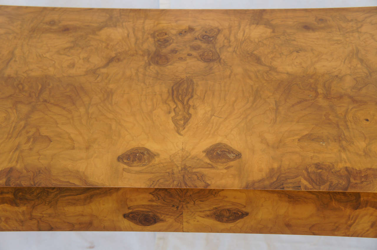 1970's Burl Wood Waterfall Sofa Table at 1stDibs | burl wood waterfall ...