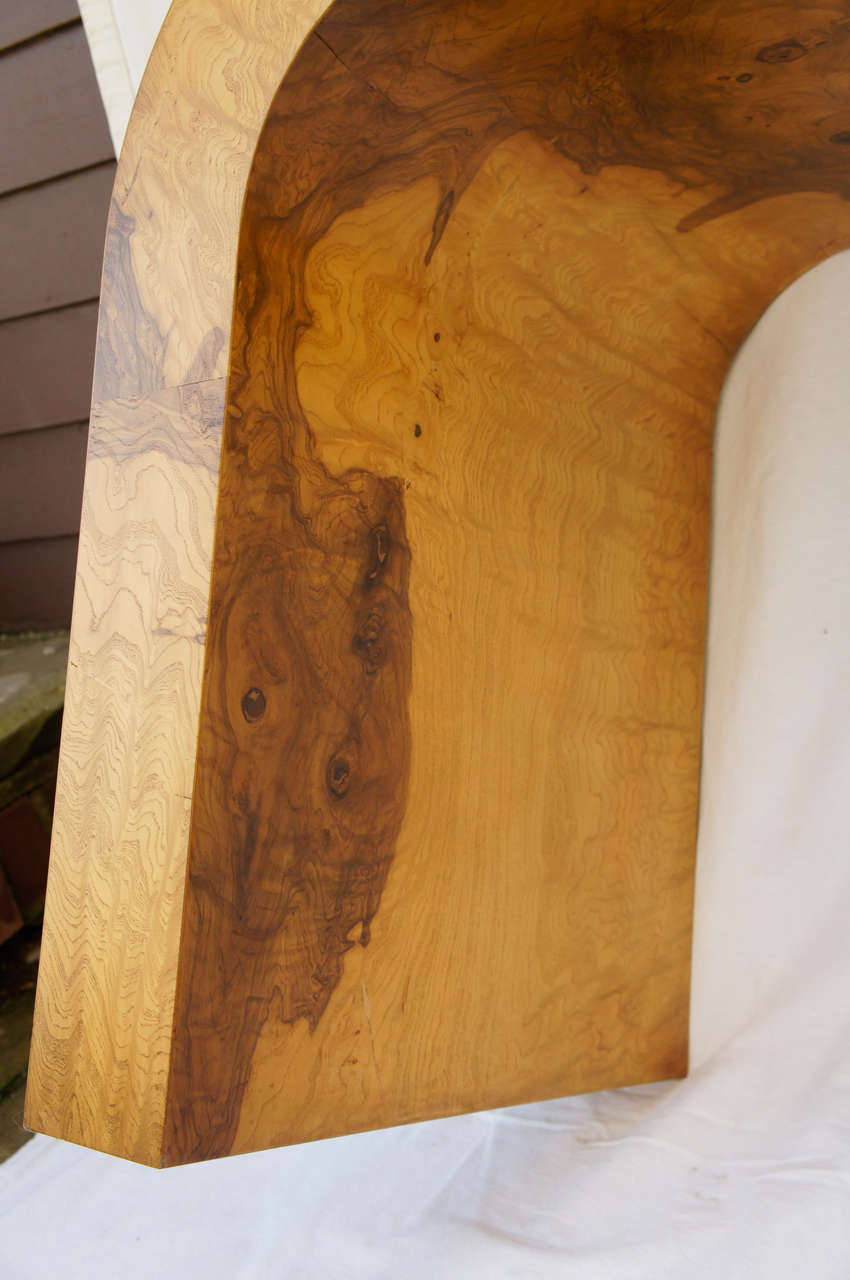 1970's Burl Wood Waterfall Sofa Table at 1stDibs | burl wood waterfall ...