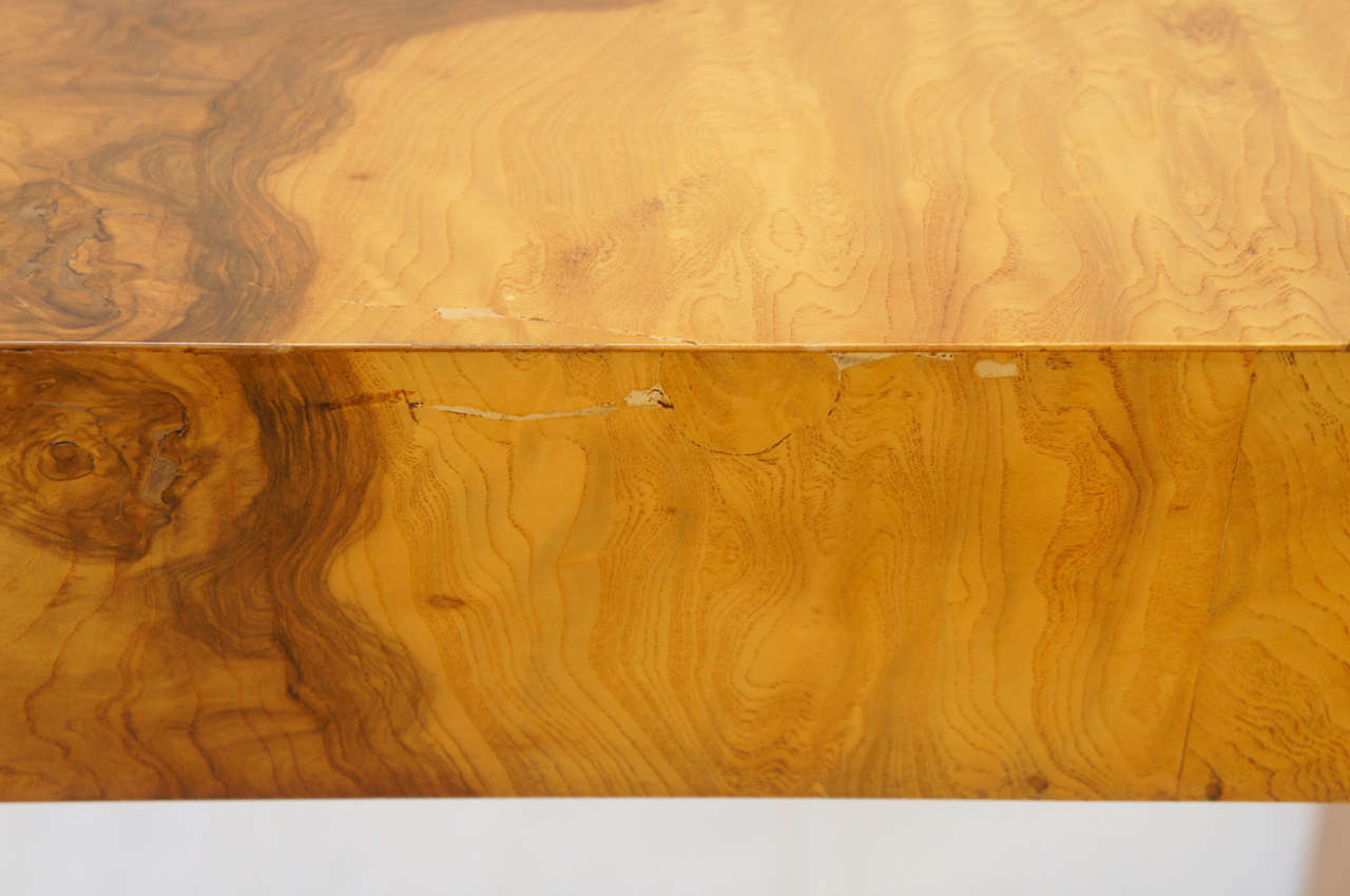 1970's Burl Wood Waterfall Sofa Table at 1stDibs | burl wood waterfall ...