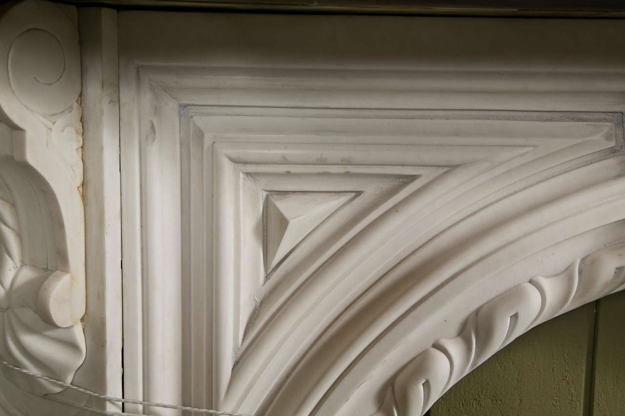 Victorian White Marble Arched Mantel at 1stDibs | white marble mantel ...