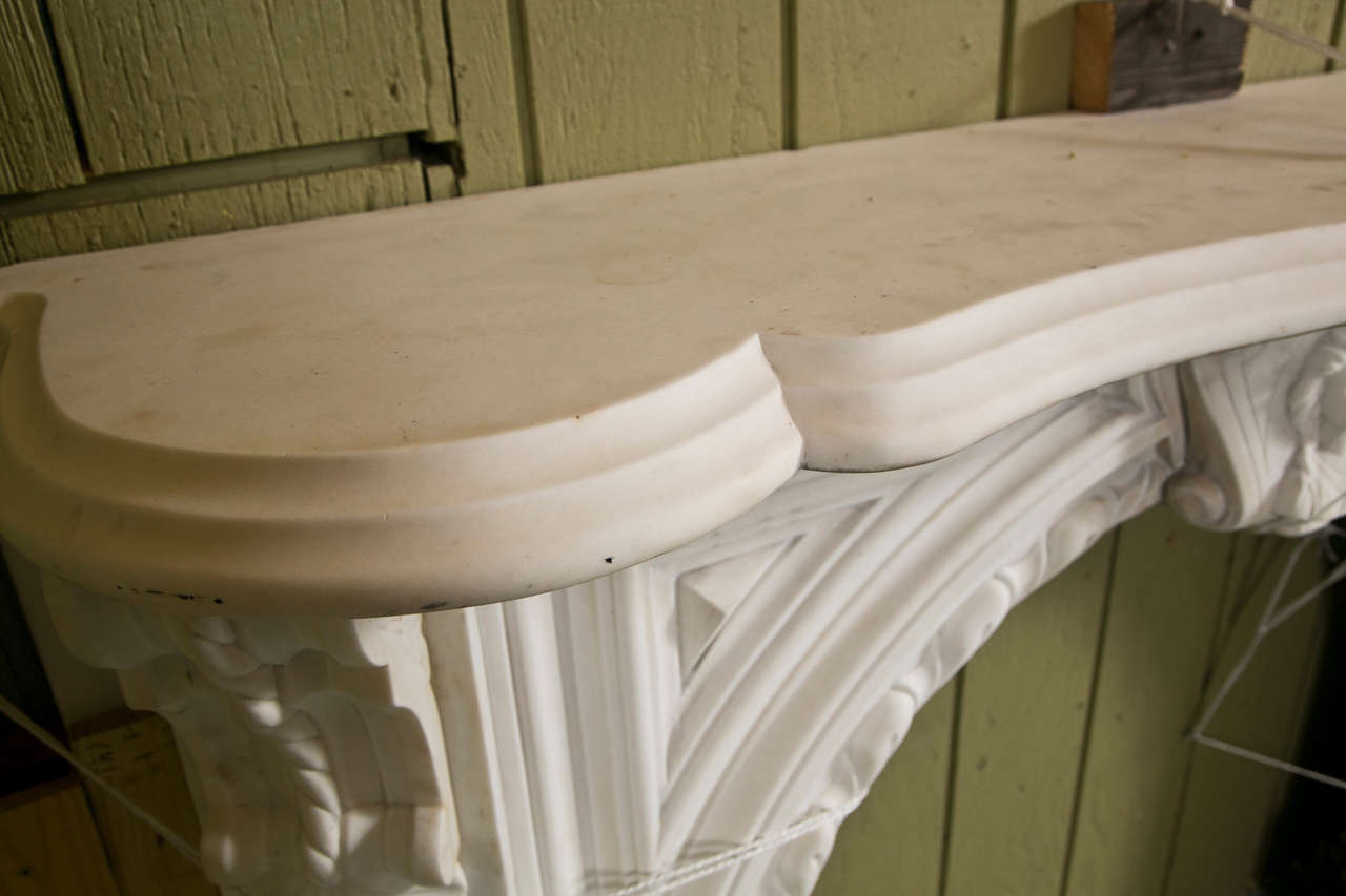 Victorian White Marble Arched Mantel at 1stDibs | white marble mantel ...
