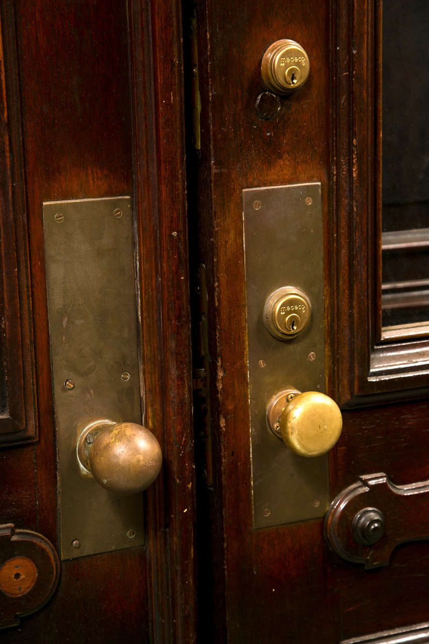 Antique Pair of Walnut Entry Doors at 1stDibs
