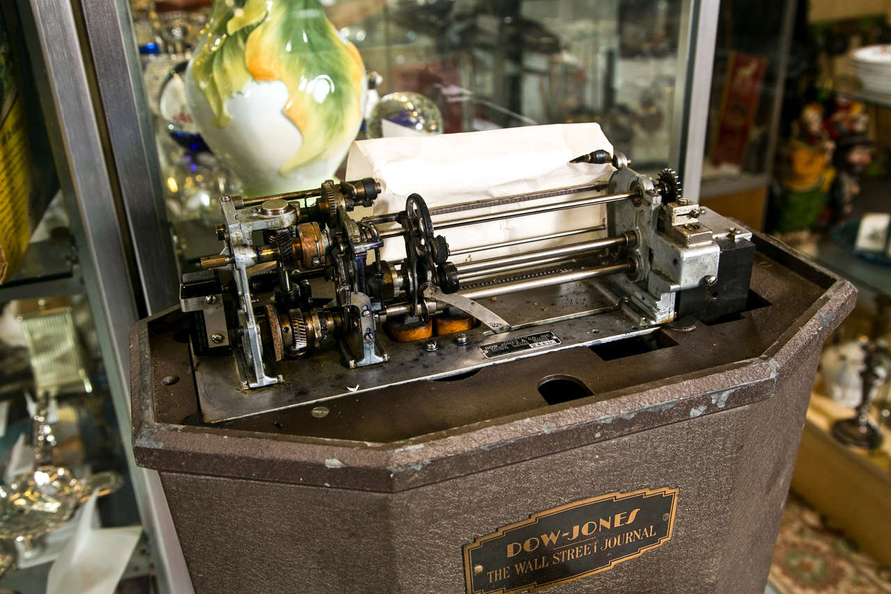 1940's Dow Jones Stock Ticker Machine at 1stDibs