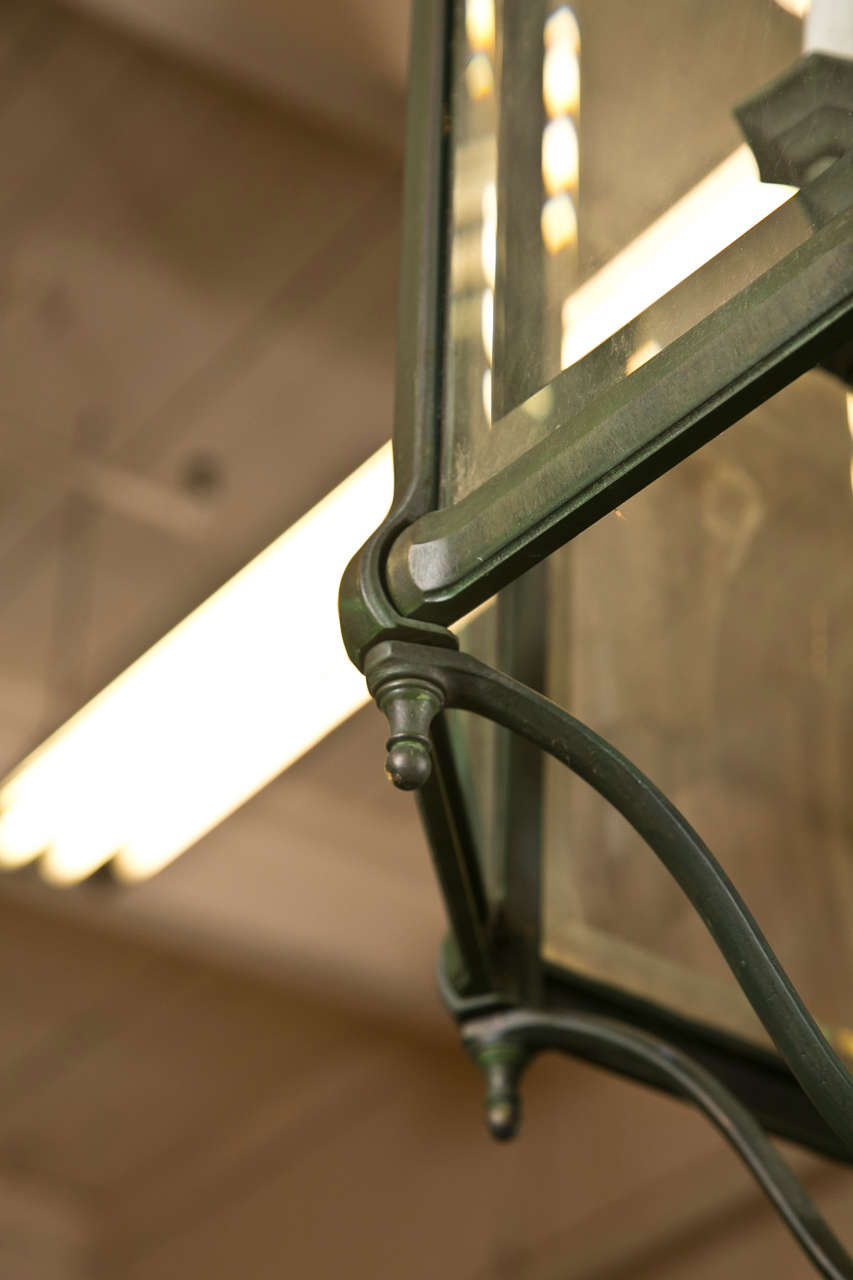 Vintage Beveled Glass Lantern Style Chandeliers at 1stDibs | vintage ...