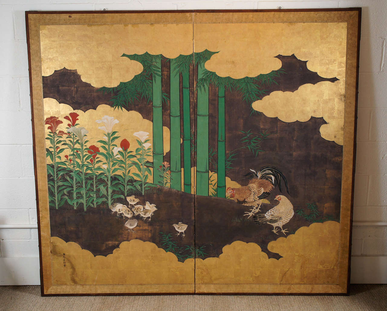 A Beautiful Japanese Wall Screen II For Sale at 1stDibs