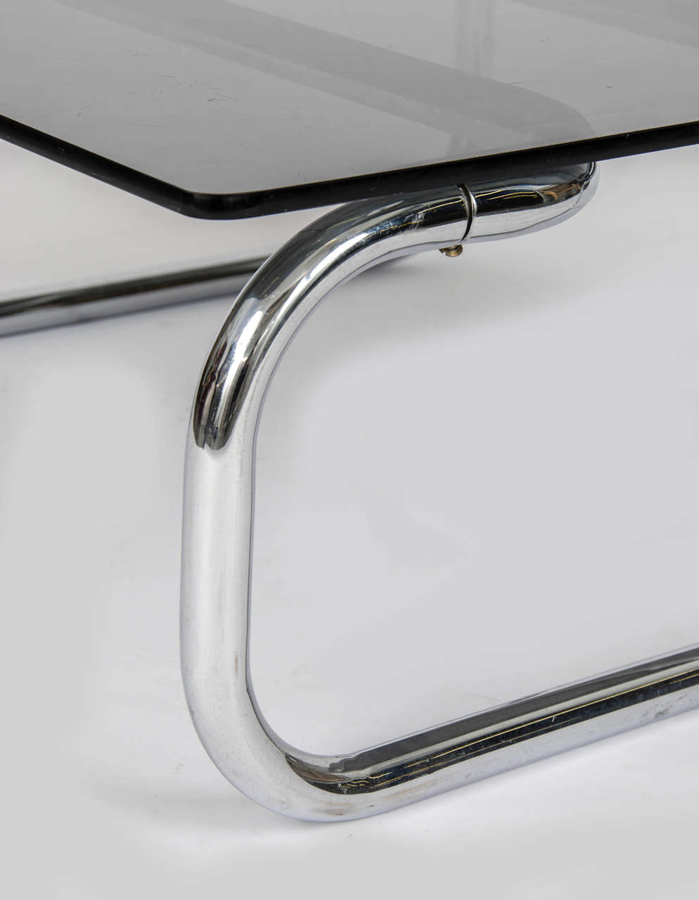 1970s Rodney Kinsman Smoked Glass and Chrome Coffee Table at 1stDibs