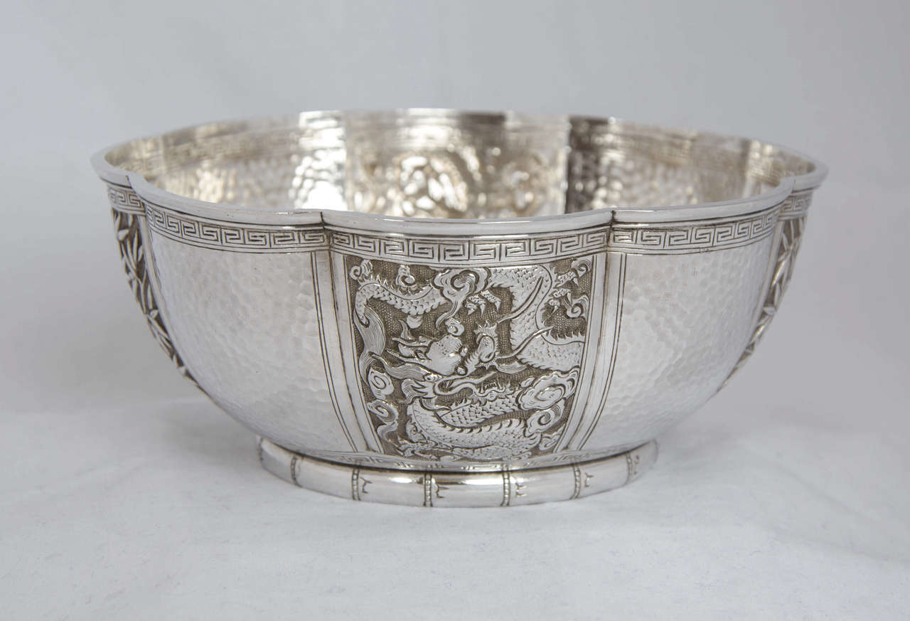 Pair of Chinese Silver Bowls For Sale at 1stDibs