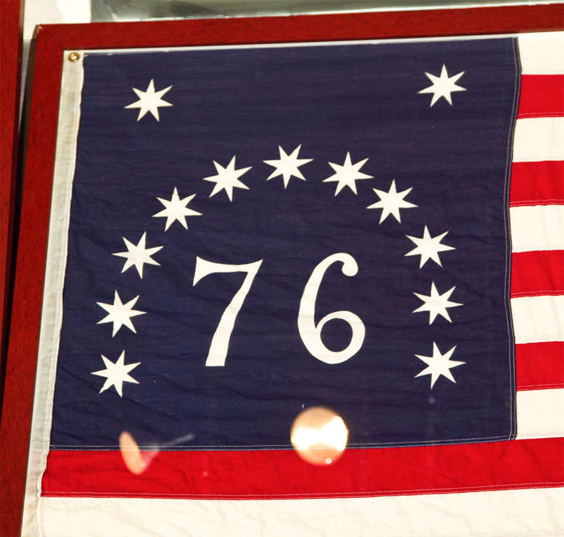 FRAMED UNITED STATES BICENTENNIAL FLAG at 1stDibs