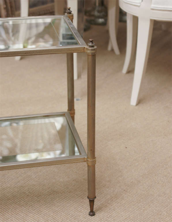 French 2-Tier metal Side Table at 1stDibs