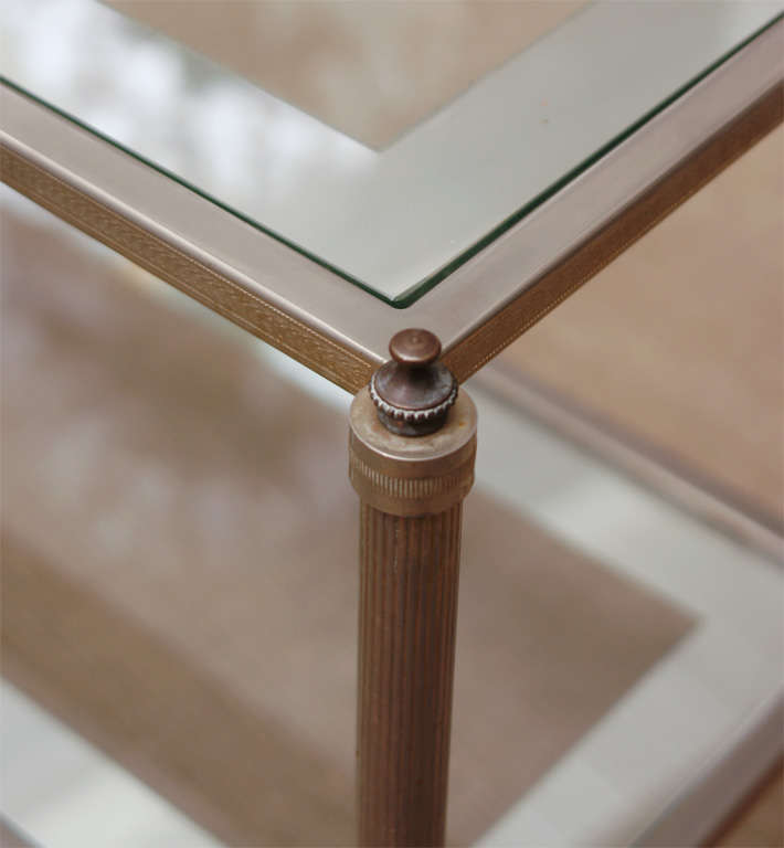 French 2-Tier metal Side Table at 1stDibs