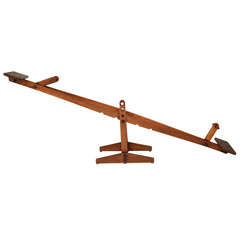 Wood Teeter Totter at 1stDibs | vintage teeter totter, wooden teeter ...
