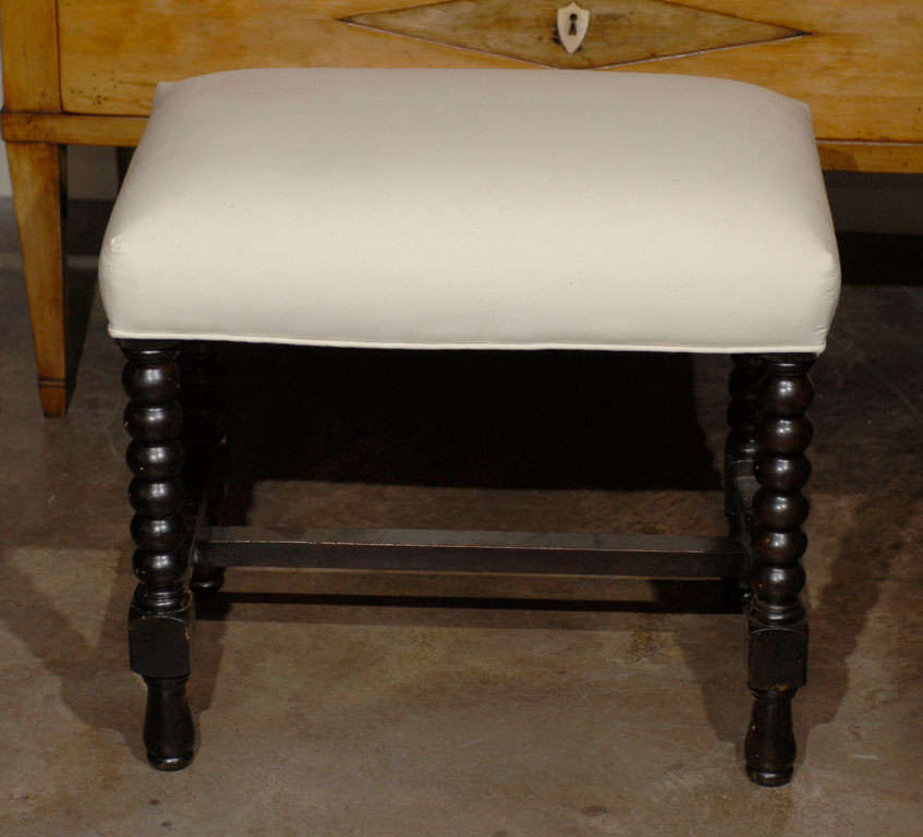 Pair of French Bobbin Leg Stools at 1stDibs